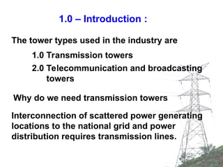 Design of Steel Tower calculation presentaton i | PPT