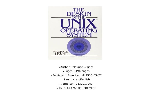[NEWS] Design of the UNIX Operating System: United States Edition ...