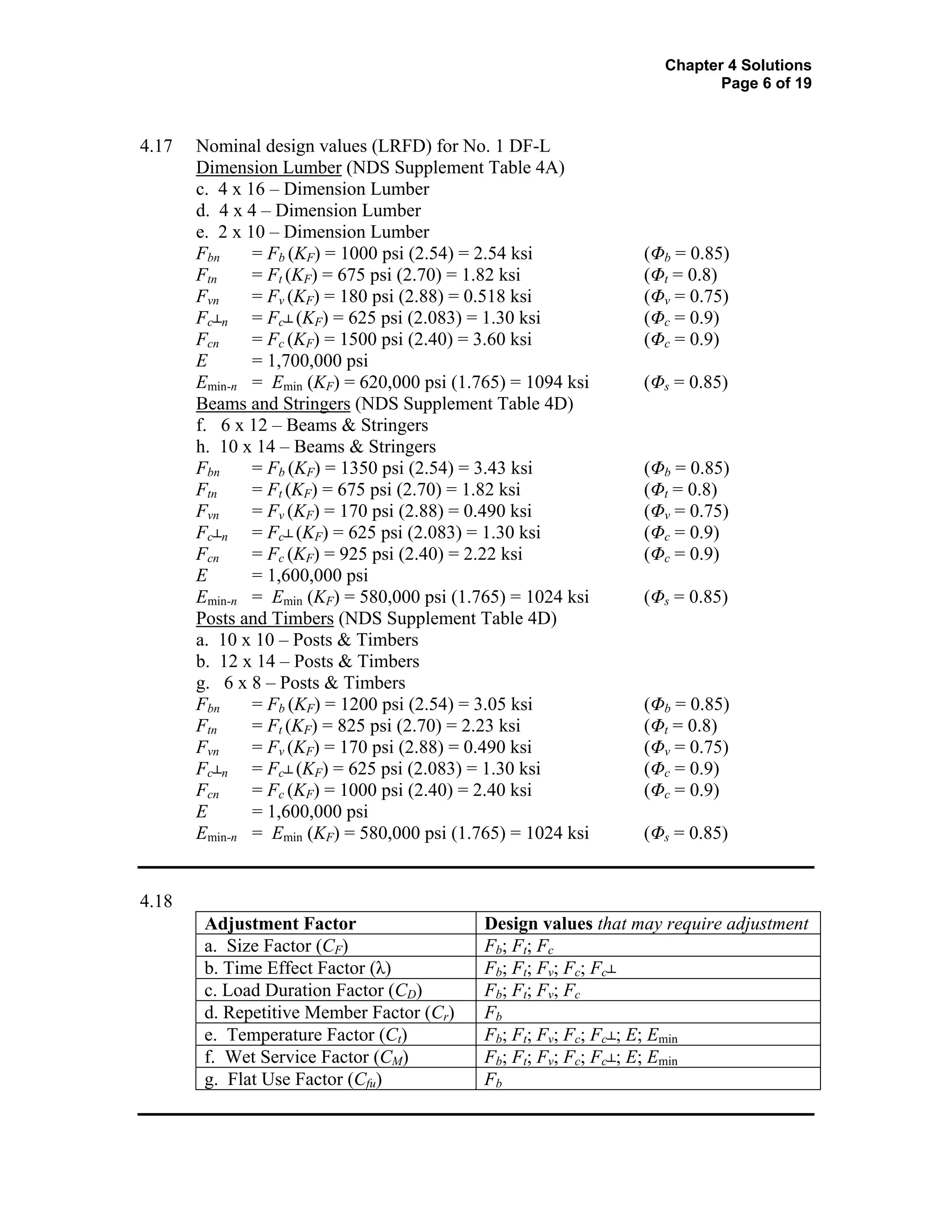Design Of Wood Structures ASD-LRFD 6th Edition Donald Breyer Solutions ...