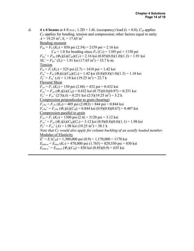 Design Of Wood Structures ASD-LRFD 6th Edition Donald Breyer Solutions ...