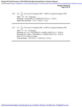 Design Of Wood Structures ASD-LRFD 6th Edition Donald Breyer Solutions ...