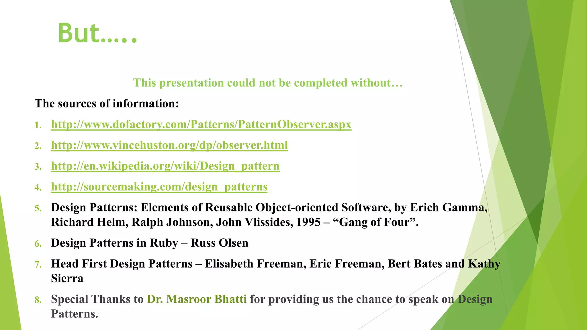 Design Pattern Presentation Pptx Programming Languages Computing
