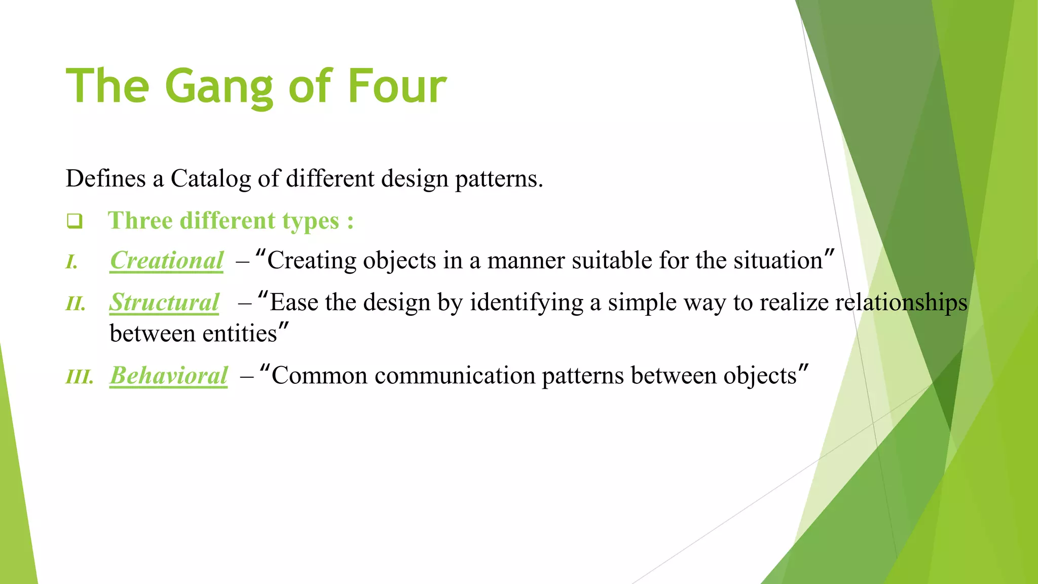 Design Pattern Presentation Pptx Programming Languages Computing