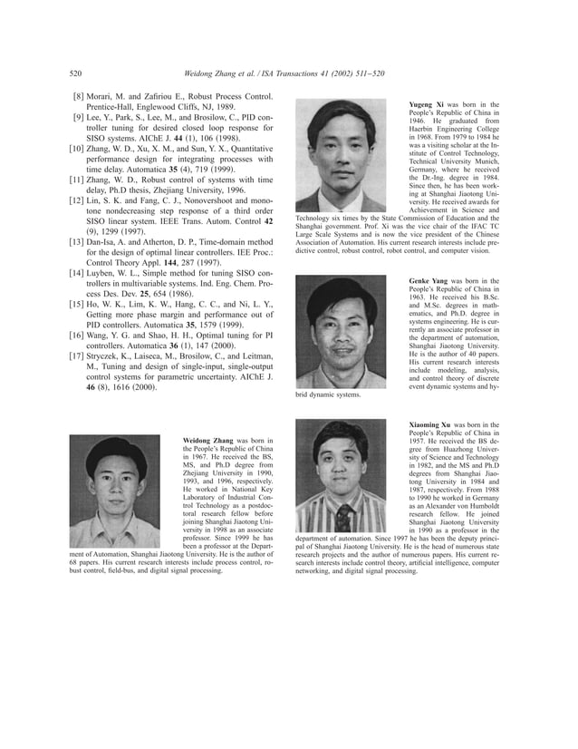 Design PID controllers for desired time domain or frequency domain response | PDF