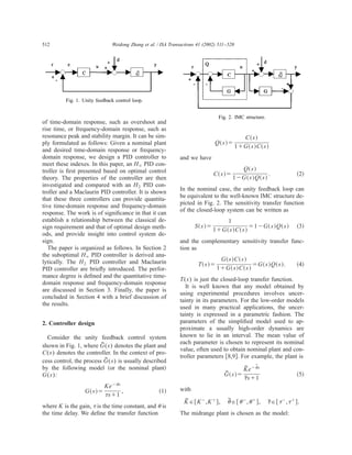 Design PID controllers for desired time domain or frequency domain response | PDF
