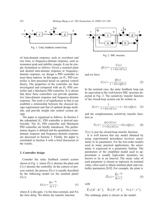 Design PID controllers for desired time domain or frequency domain response | PDF
