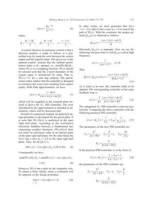 Design PID controllers for desired time domain or frequency domain response | PDF