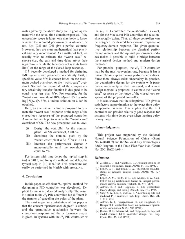 Design PID controllers for desired time domain or frequency domain response | PDF