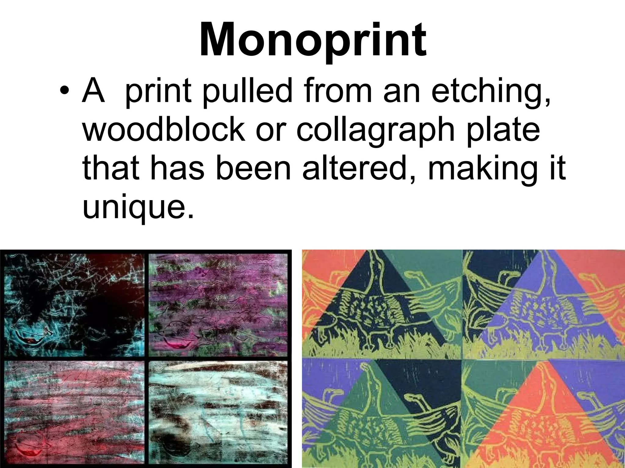 Design Printmaking Terms Pics | PPT