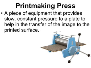 Design Printmaking Terms Pics | PPT