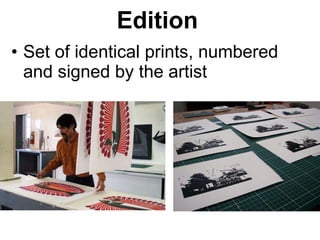 Design Printmaking Terms Pics | PPT