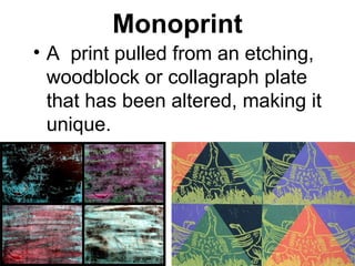 Design printmaking terms pics | PPT