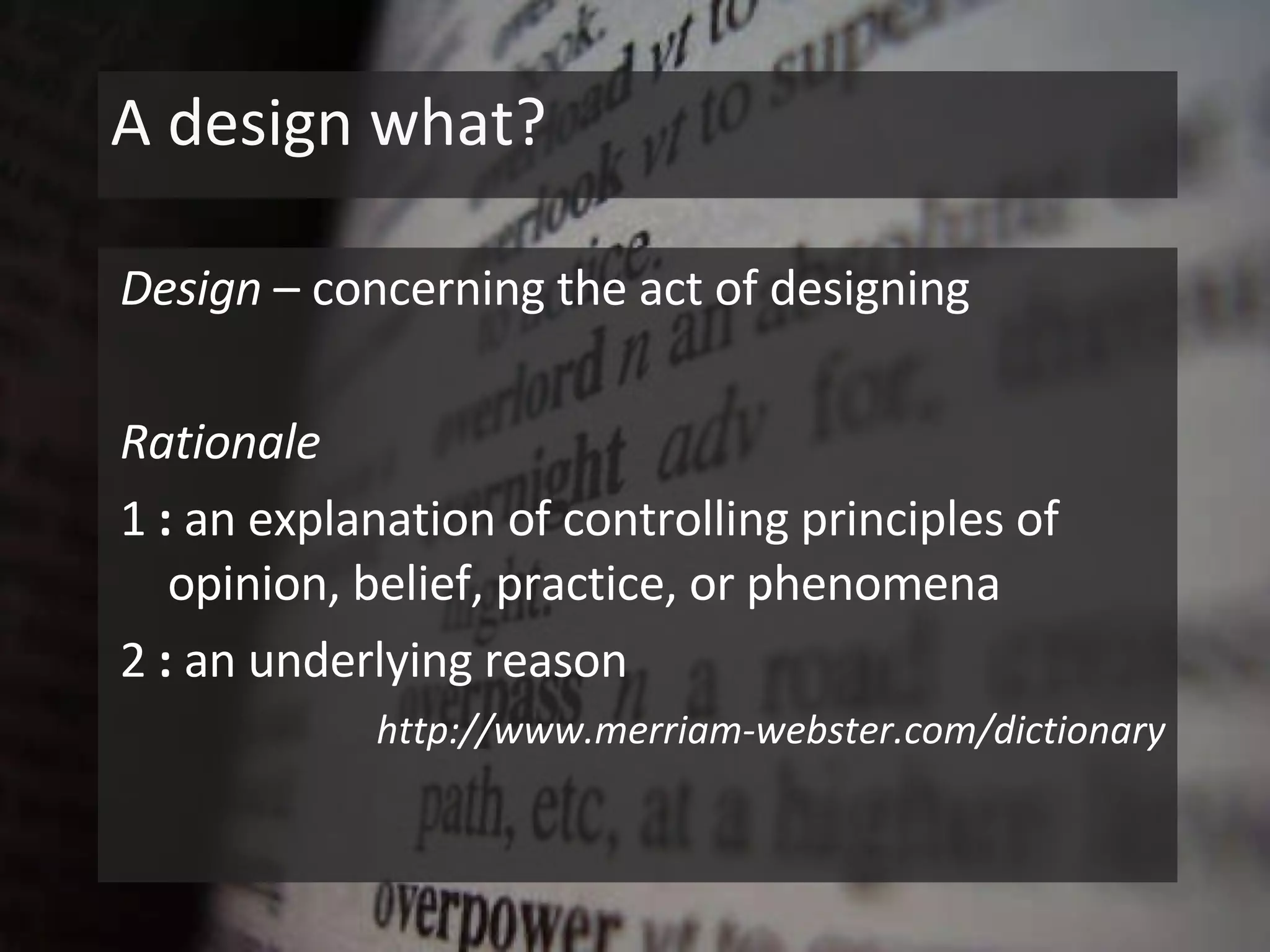 0708 Design Rationale (Introduction) | PPT