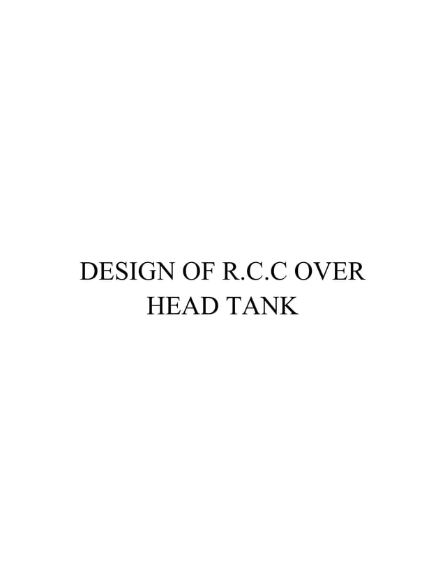 Design rcc-over-head-tank | PDF