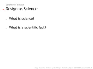 Design Research as the Avant-garde of Design | PPT