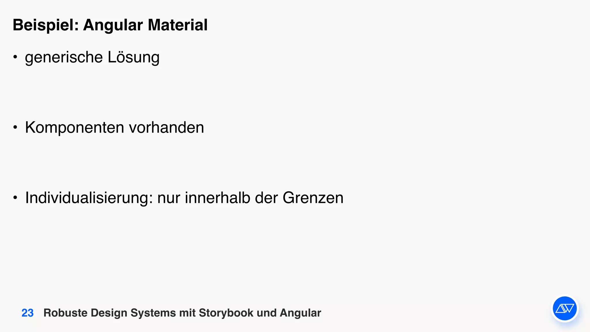 Robuste Design Systems mit Storybook und Angular | PPT