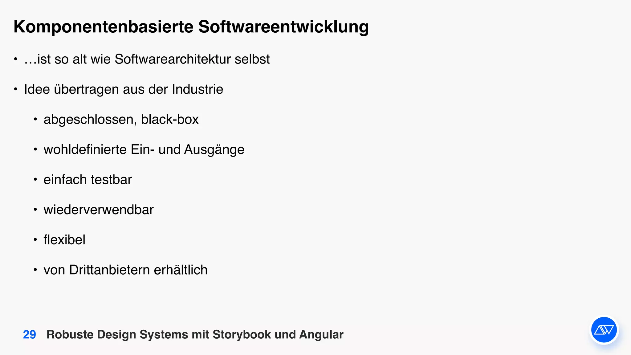 Robuste Design Systems mit Storybook und Angular | PPT