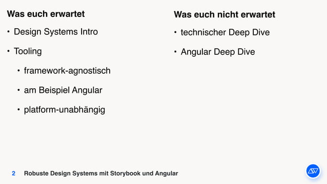 Robuste Design Systems mit Storybook und Angular | PPT