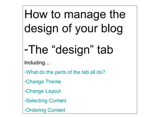 Design Tab | PPT