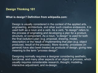 Design thinking | PPT | Business | Business and Finance