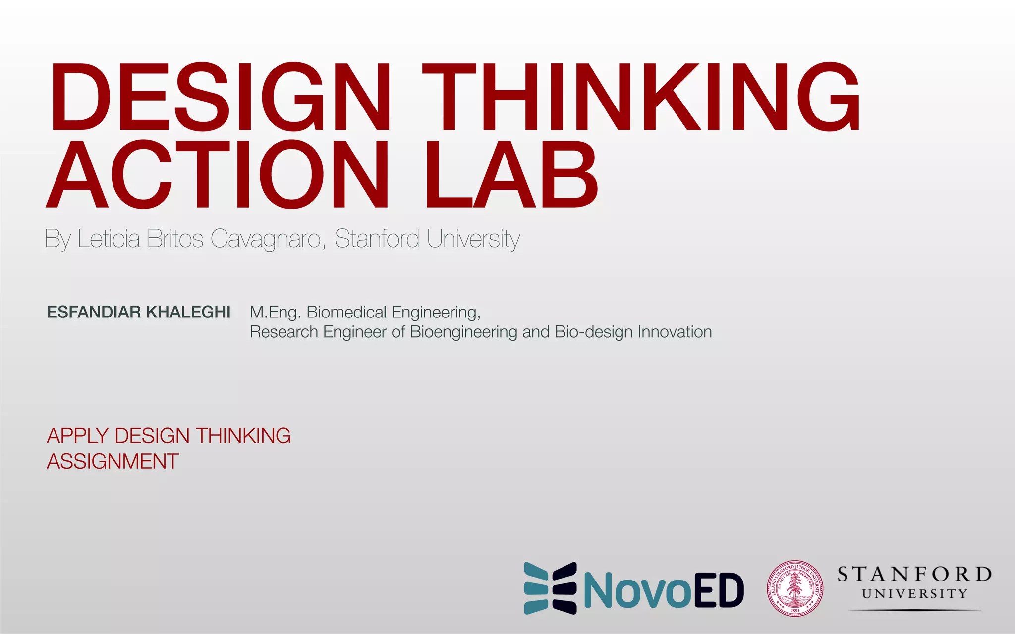 Apply Design Thinking (Design Thinking Action Lab - Stanford University ...