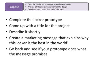 Lockers2.0 - Assignment from course on design thinking | PPT