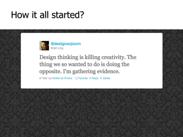 Design Thinking is Killing Creativity | PPTX