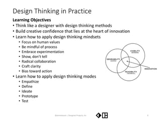 Design Thinking in Practice | PPTX | Education