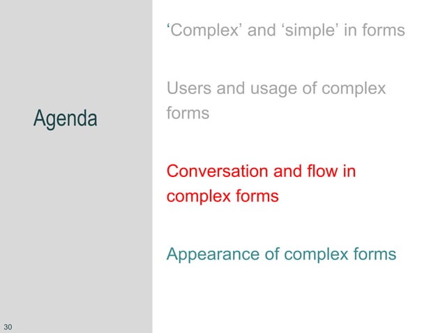 Ideas for design of complex transactions by @cjforms 2013 | PPT
