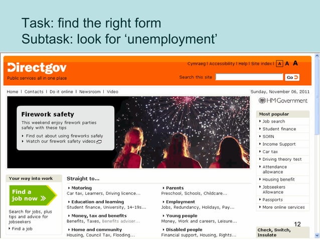 Task: find the right form