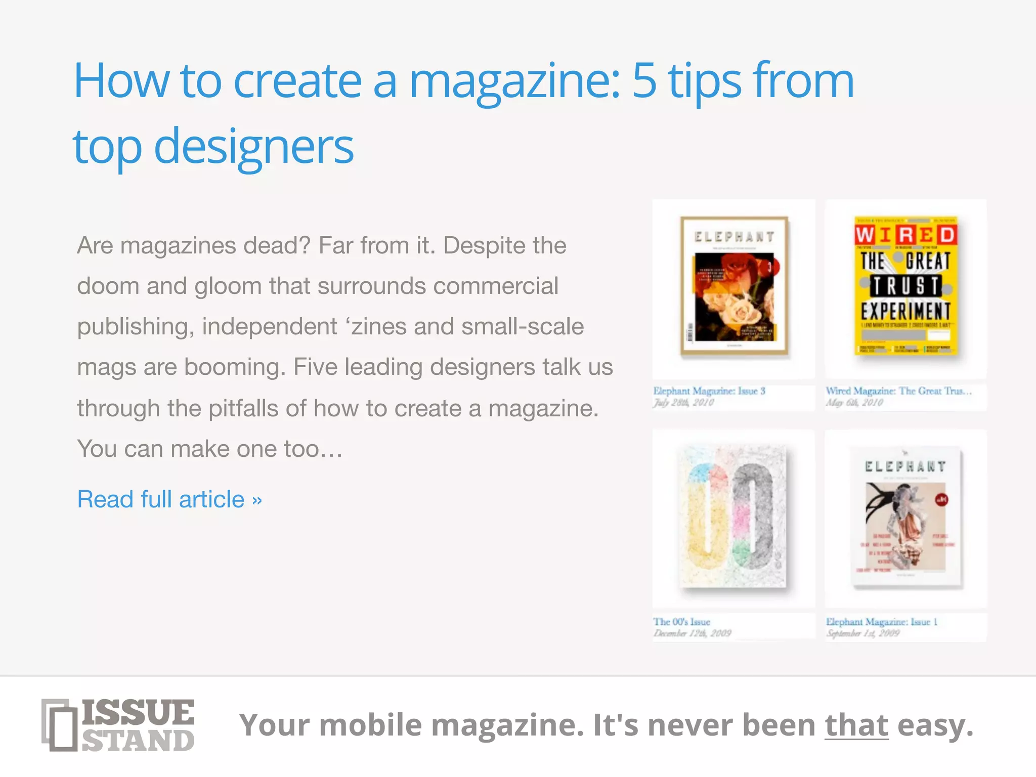 10 easy ways to better design your magazine. Tips & tricks, tutorials ...