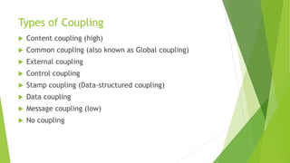 Software Design 1: Coupling & cohesion | PPTX | Web Development | Internet