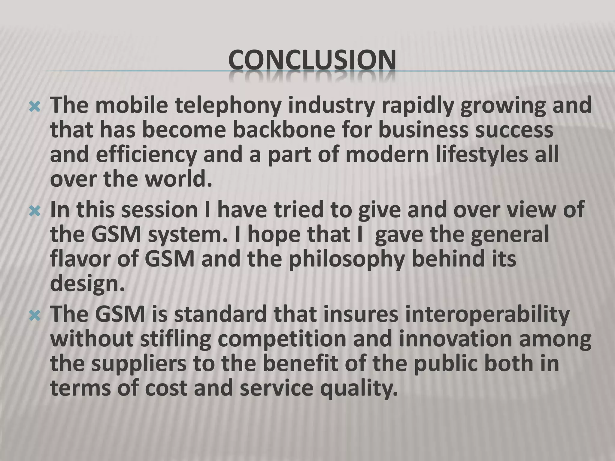 Global Service for Mobile Communication | PPTX