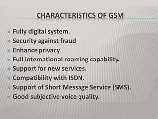 Global Service for Mobile Communication | PPTX