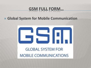 Global Service for Mobile Communication | PPTX