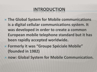 Global Service for Mobile Communication | PPTX