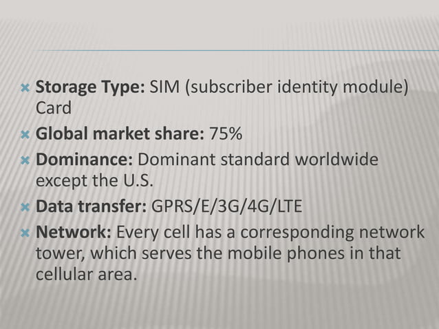 Global Service for Mobile Communication | PPTX