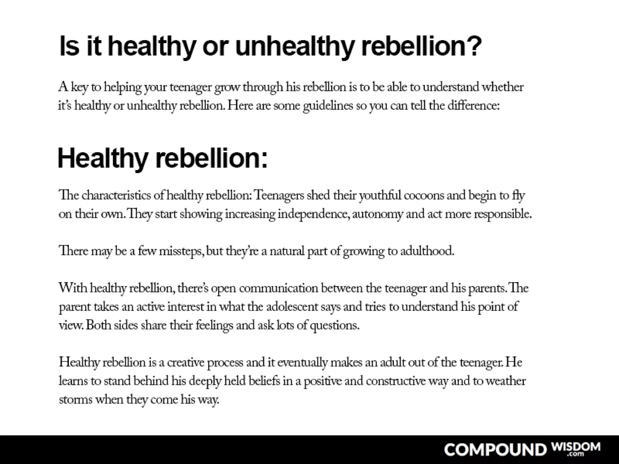 Dealing with Your Teenager's Rebellion | PPTX