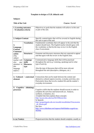 Design a clill unit | DOC