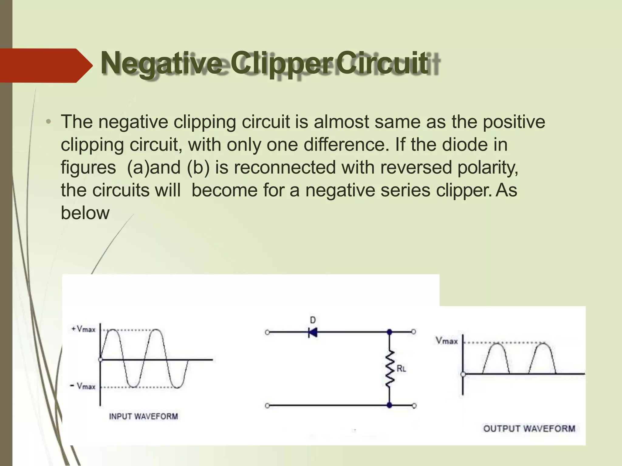 Design a clipper and clamping circuit & study the output wave shapes ...