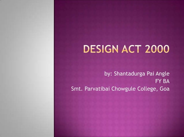Design act 2000 | PPTX | Desktop Publishing | Computer Software and Applications