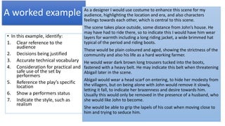 Design act two scene two costume | PPTX | Theater | Fine Art