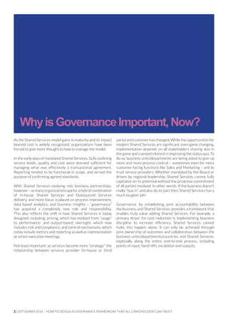 Design a Robust Shared Services Governance Framework | PDF