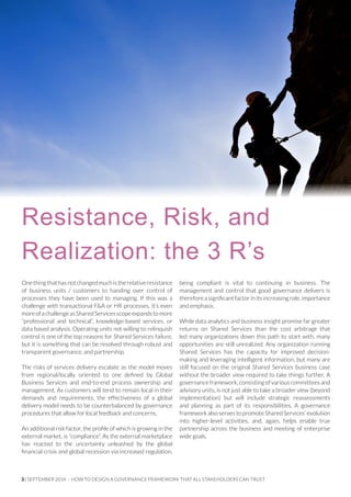 Design a Robust Shared Services Governance Framework | PDF