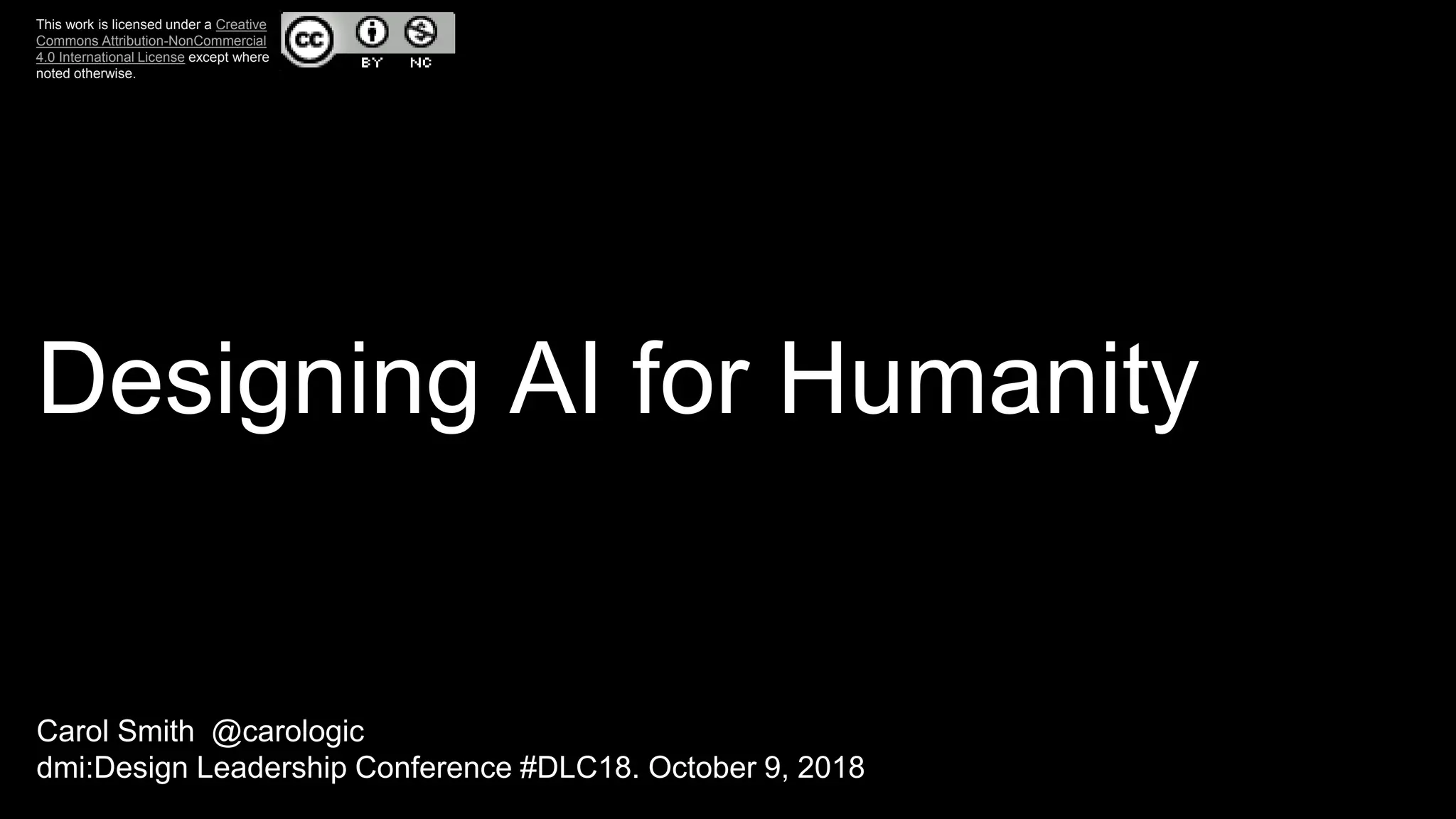 Designing AI for Humanity at dmi:Design Leadership Conference in Boston | PPTX