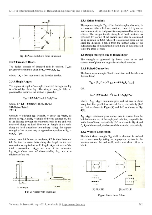 Design aids for tension members as per revised is 800 2007 | PDF