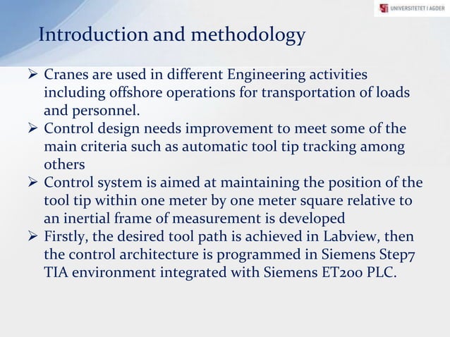 Design, analysis and controlling of an offshore load transfer system ...