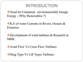 Design & Analysis of a Helical Cross Flow Turbine | PPTX