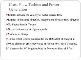 Design & Analysis of a Helical Cross Flow Turbine | PPTX
