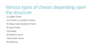 Design & Analysis of vehicle chassis | PPTX